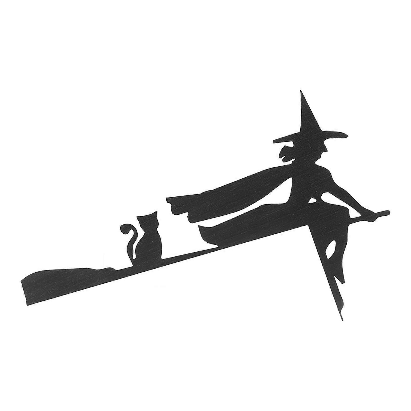 Witch On Broom Cat Door Corner Sign Innovative Interesting Door Corner ...