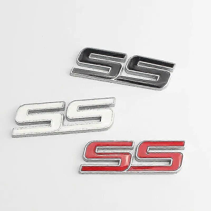 3d Metal Black White Red Logo Ss Emblem Car Fender Badge Trunk Decal ...