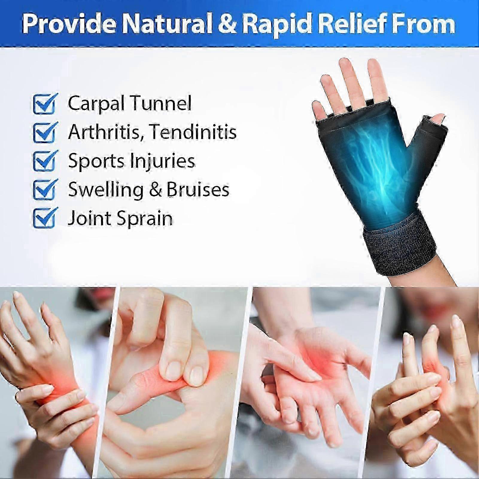 Hand Ice Pack Glove for Carpal Tunnel Relief Cold Hot Therapy Pack with ...