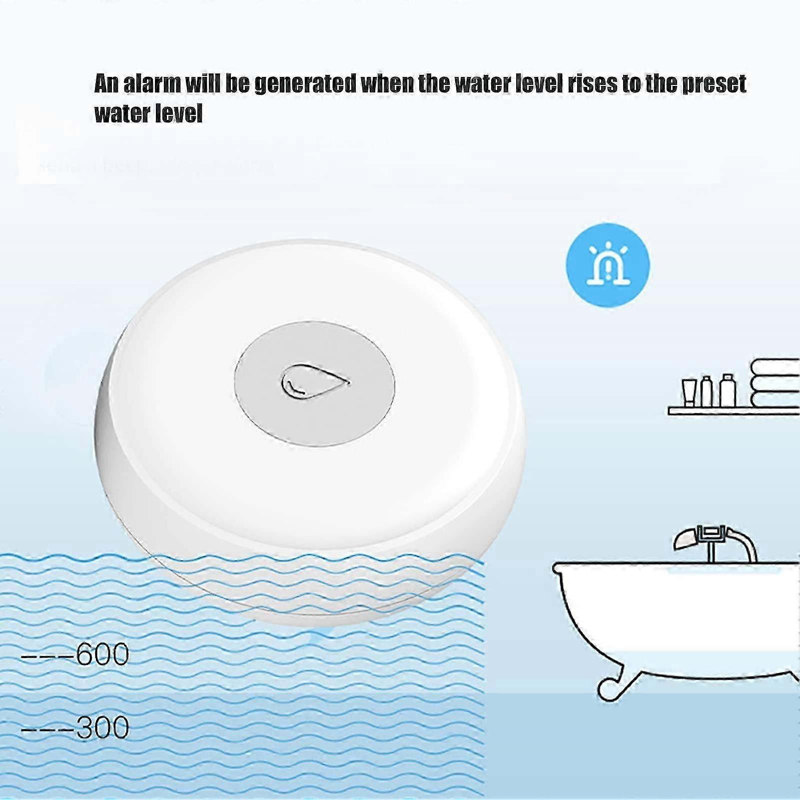 Water Leak Detector Alarm, WiFi Water Flooding Monitor Smart App, Wet ...