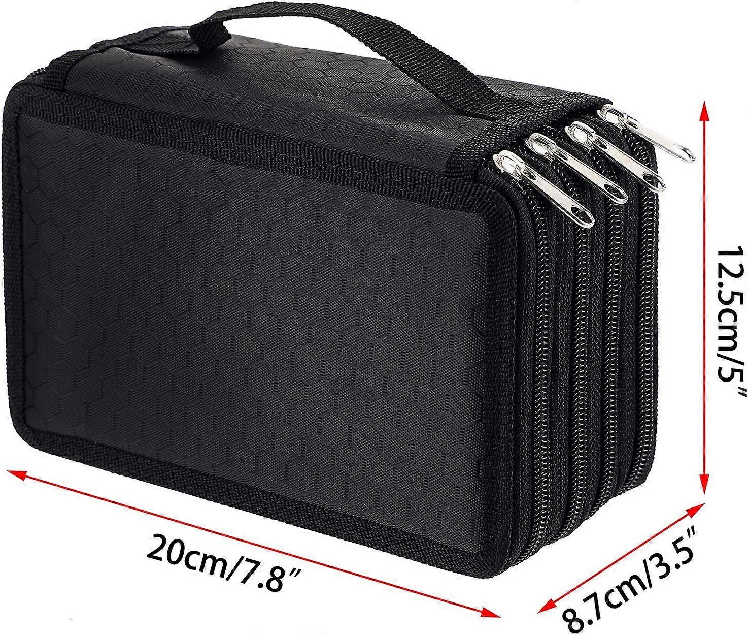 Color Pencil Pouch Large 72 Slot Pencil Organizer Portable Watercolor ...