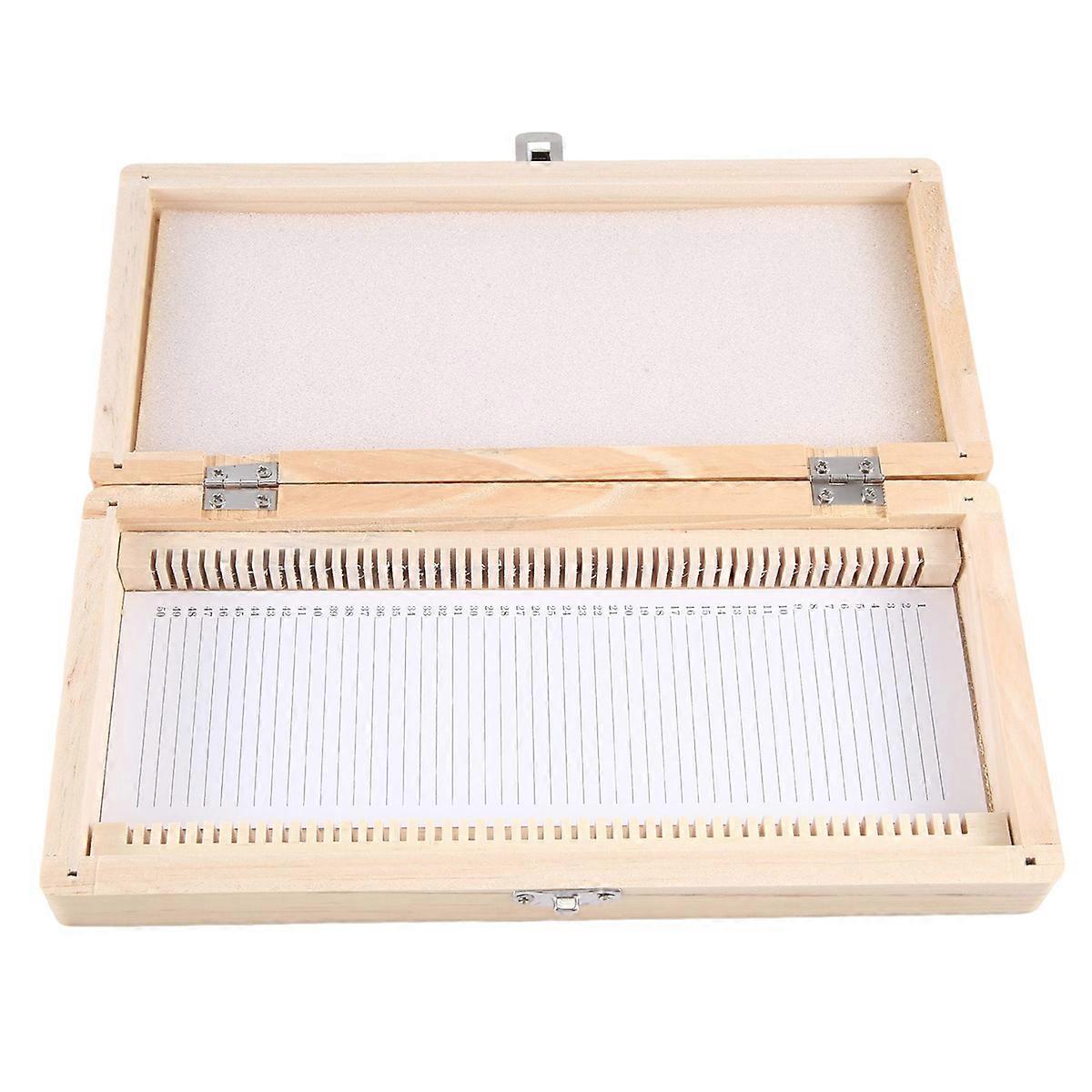 Wooden Slide Storage Box, Holds 50 Slides, Microscope Slide Box | Fruugo UK