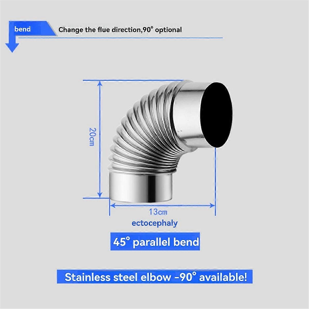 Straight Pipe Chimney Liner, Multi Flue Stainless Steel Stove | Fruugo UK