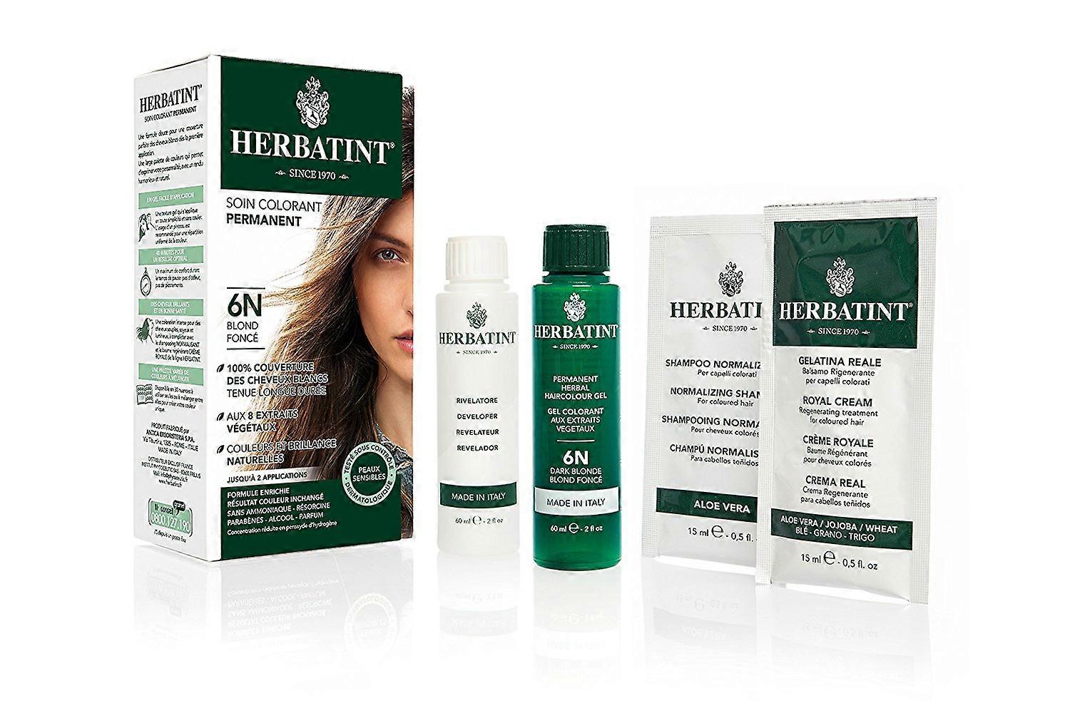 Herbatint, Dunkelblonde Haarfarbe 6N, 170ml | Fruugo DE