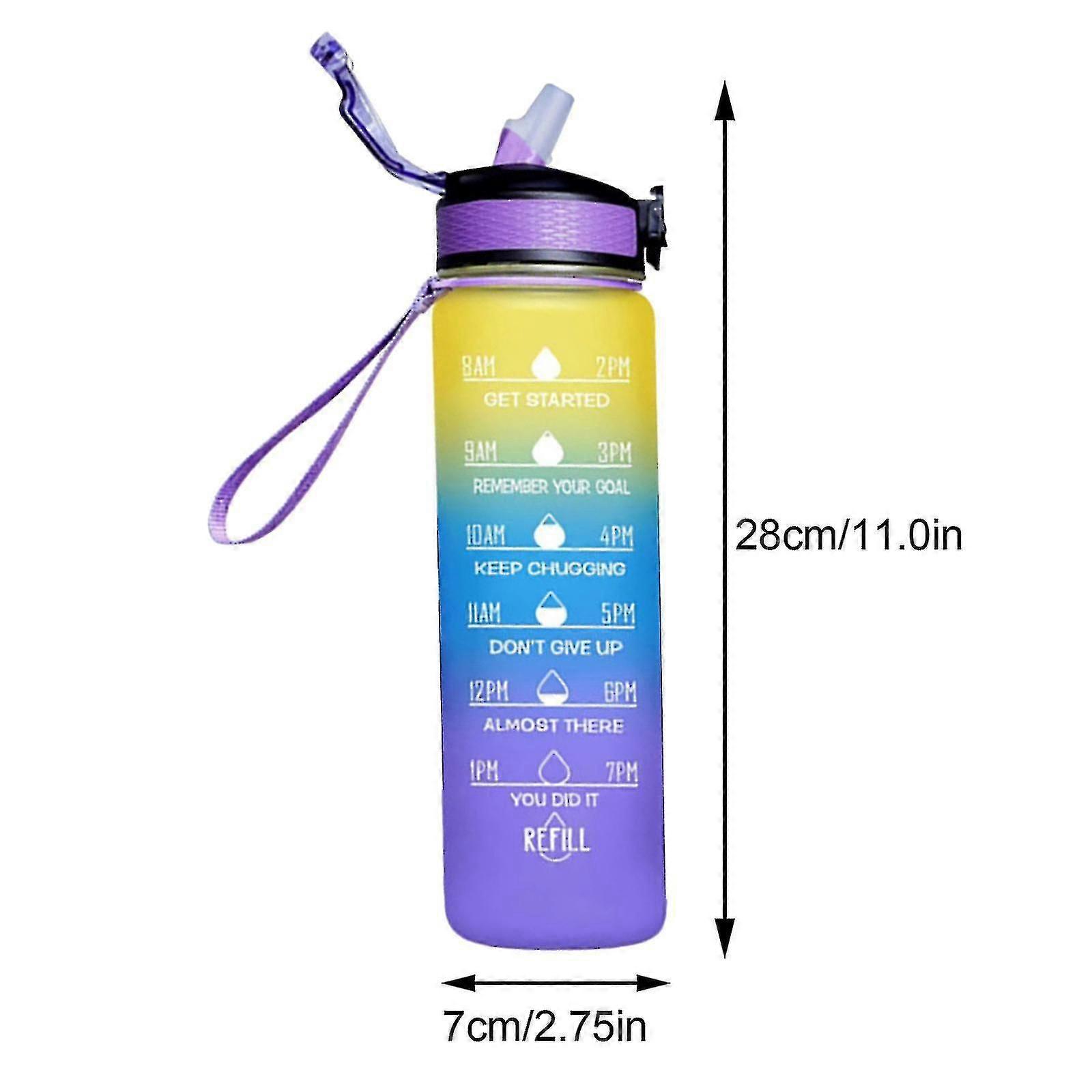 1000ml Free Motivational Sports Jug With Time Marker Outdoor Fitness ...
