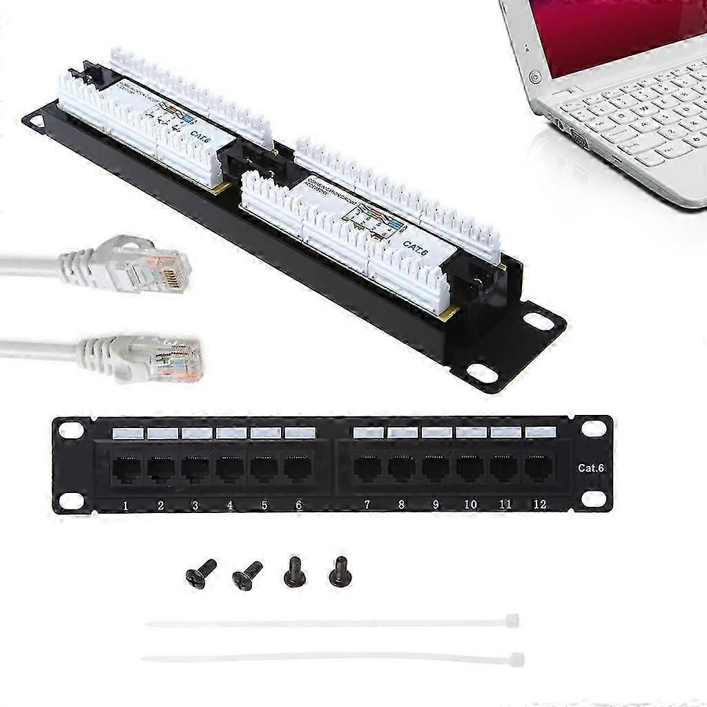 CAT6 Patch Panel Wall-Mount and Rack Mount RJ45 Networking Patch Panel ...