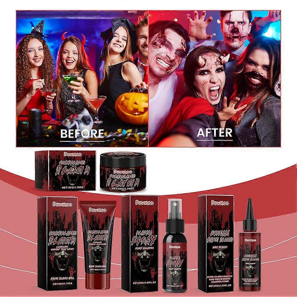 Fake Blood Makeup Drops for Halloween, Ultra-Realistic Blood Liquid for ...