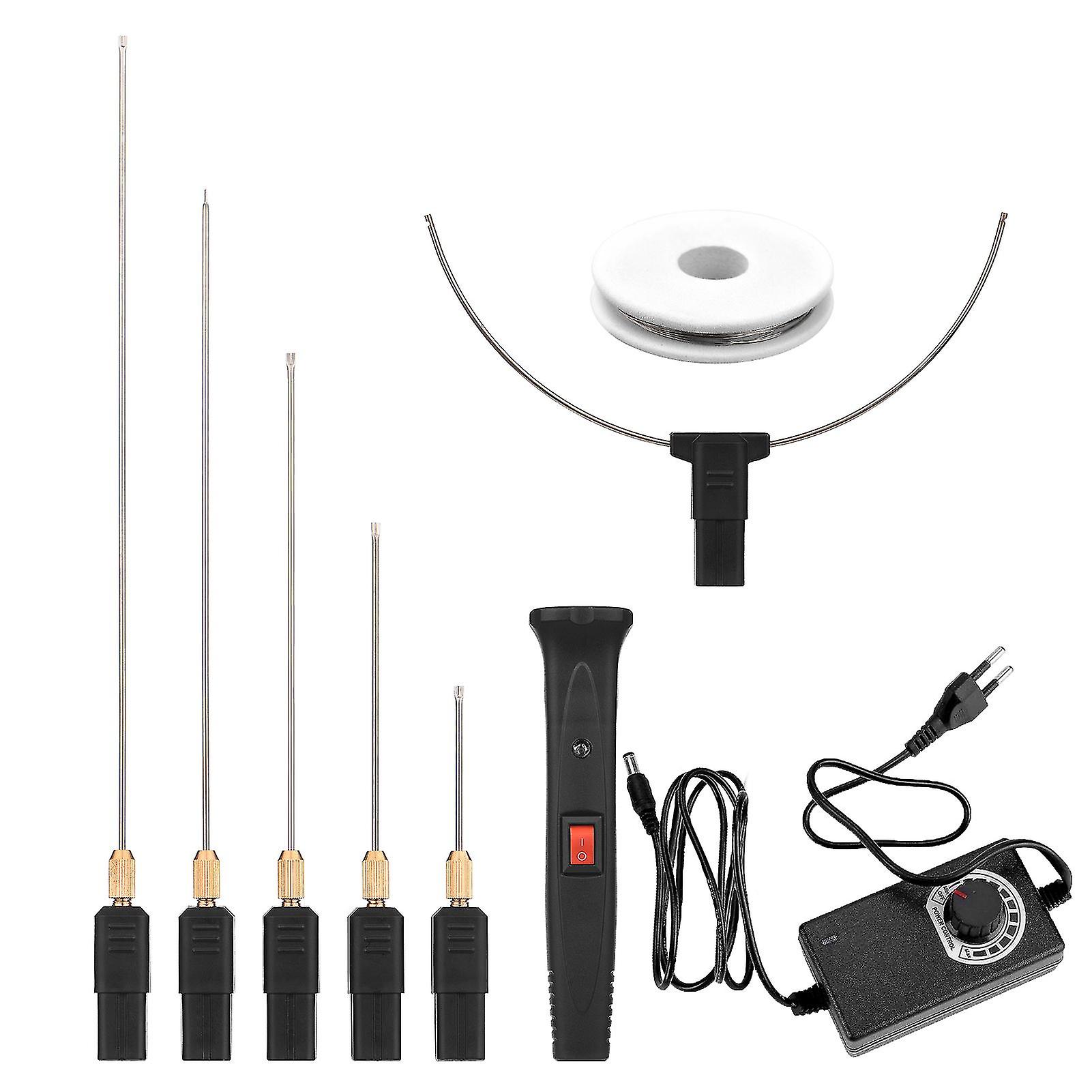 24w Handheld Electric Foam Cutter Kit With 5 Straight Tips & 1 Arch Tip ...