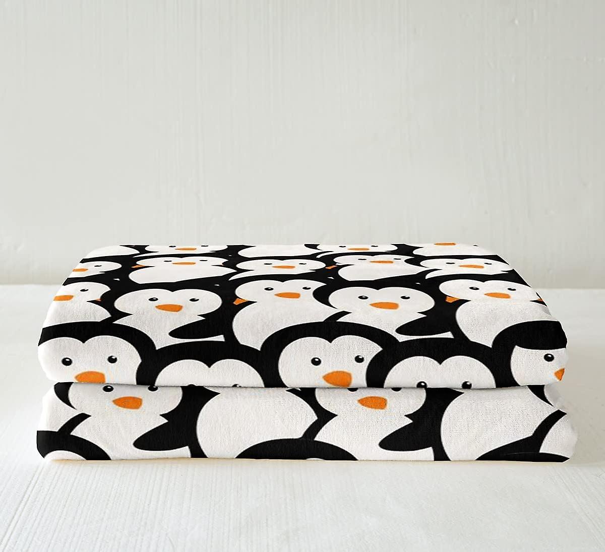 Pingvin Sherpa Filt Tecknad Pingvin Fleece Kasta Filt för barn Pojkar ...