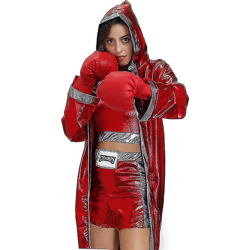 Boxing Costume Adult Boxer Cape Boxing Match Uniform Halloween Carnival ...