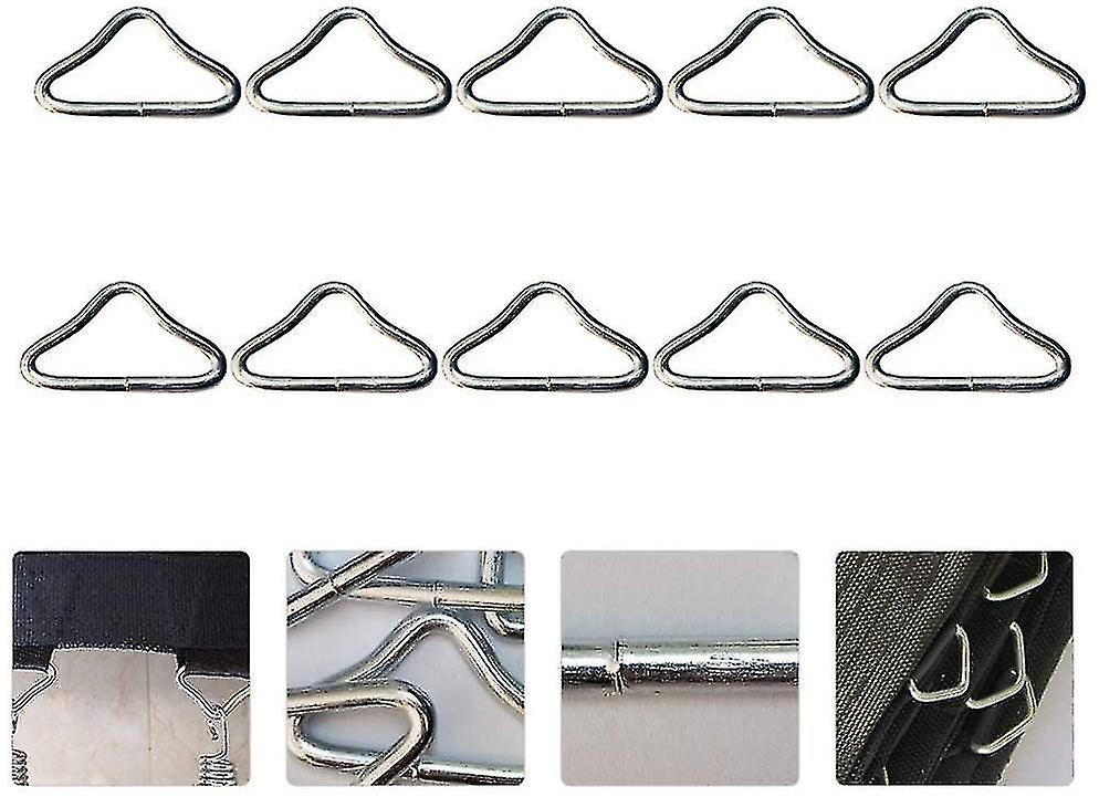 20 Pieces Stainless Steel Triangle Ring Buckle V- Rings For Trampoline ...