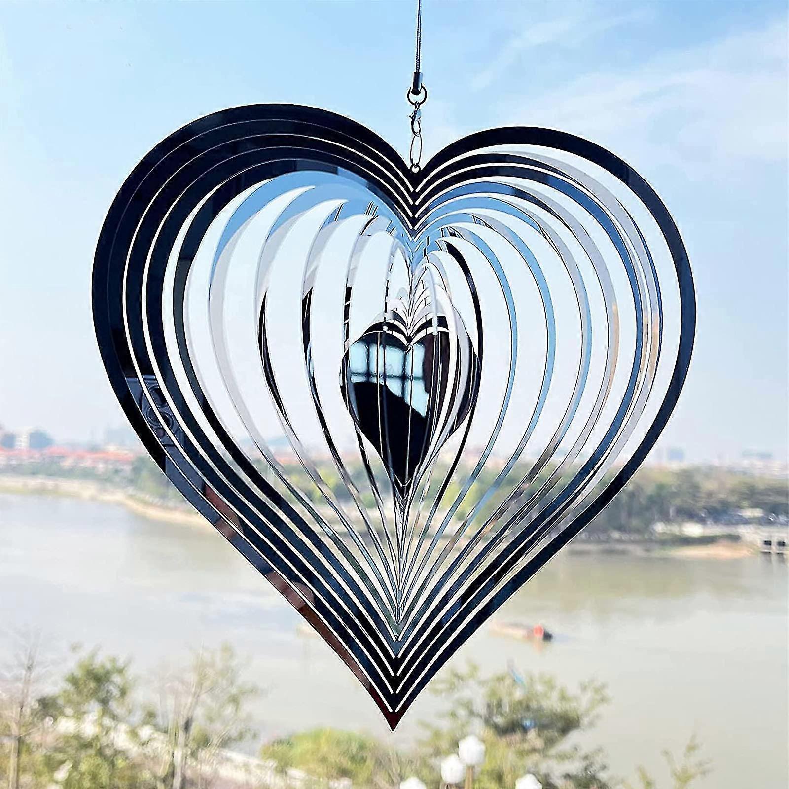 Heart Wind Chimes, Outdoor Hanging Wind Chimes, Garden Wind Chimes ...