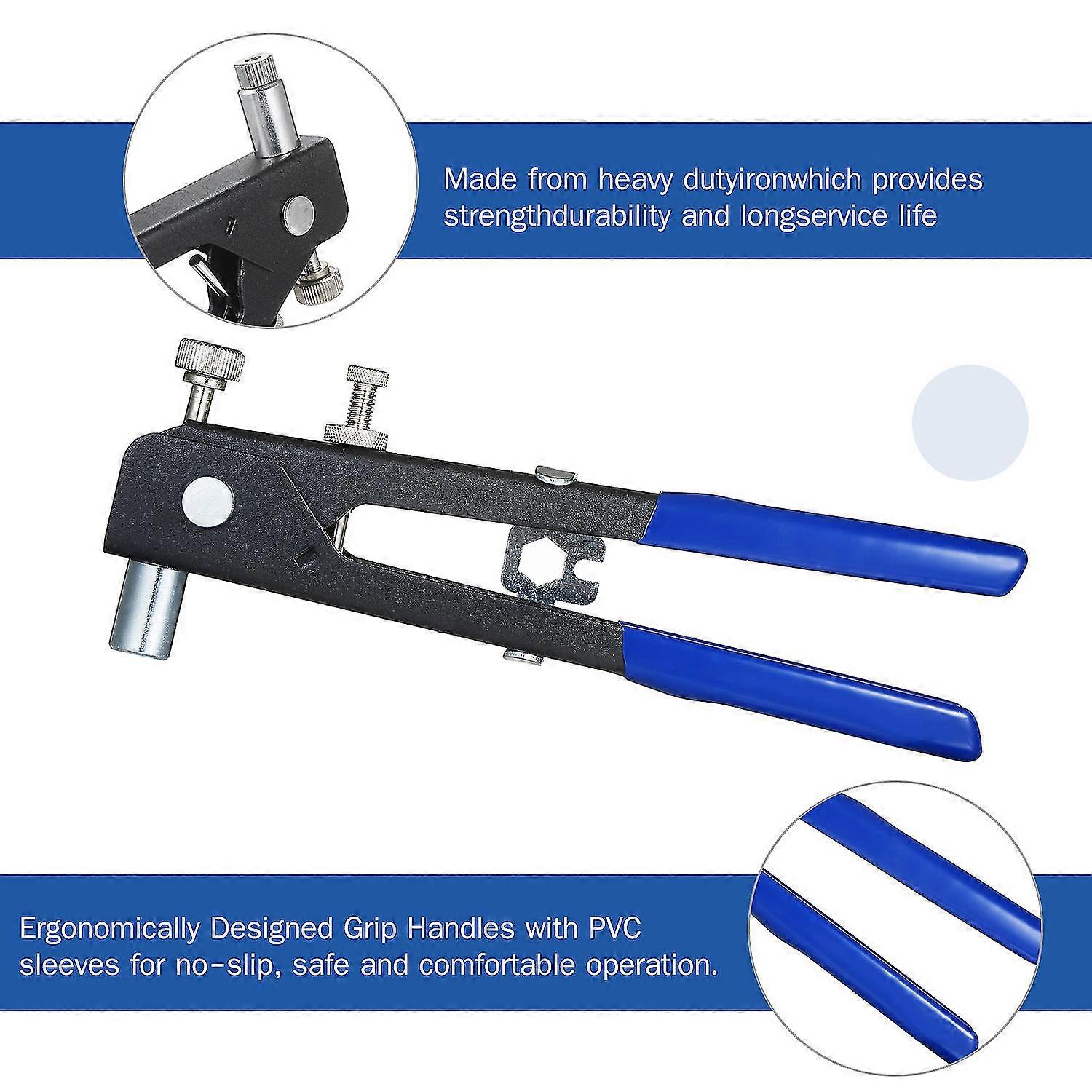 86pcs Rivet Nut Tool Kit Set Blind Rivet Nut Hand Riveter Wrench ...