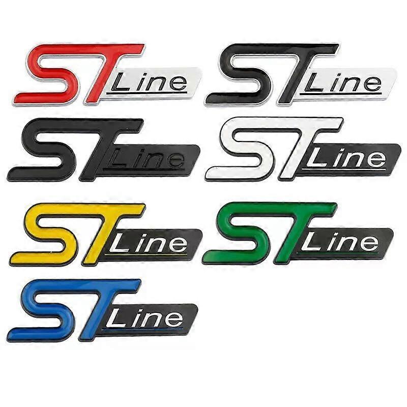 Metall ST Line Logo Bil Front Grill Trunk Emblem För Ford Kuga MK3 MK2 ...