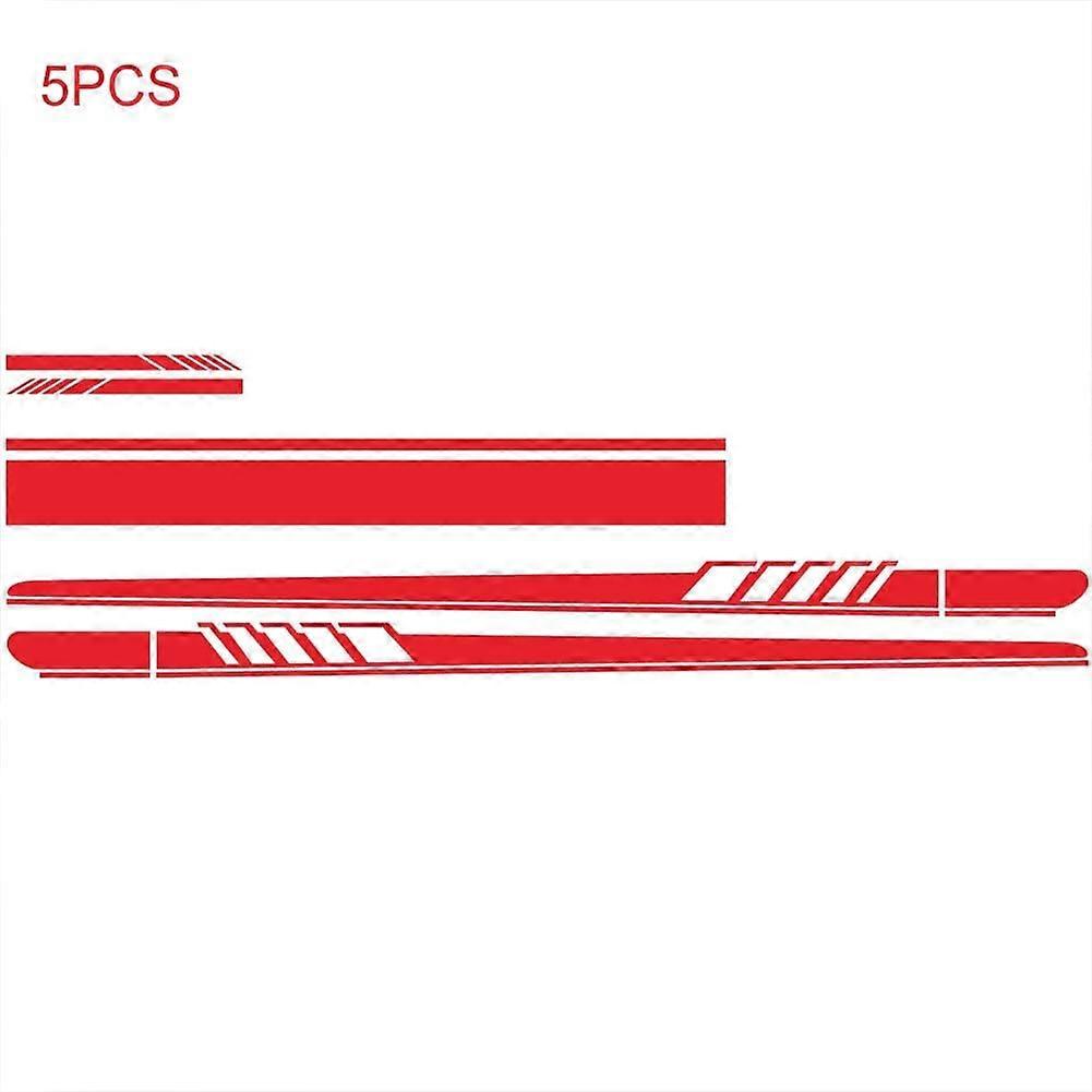 5 Pcs Car Sticker, Vinyl Body Hood Sticker Car Racing Stripe Stickers ...