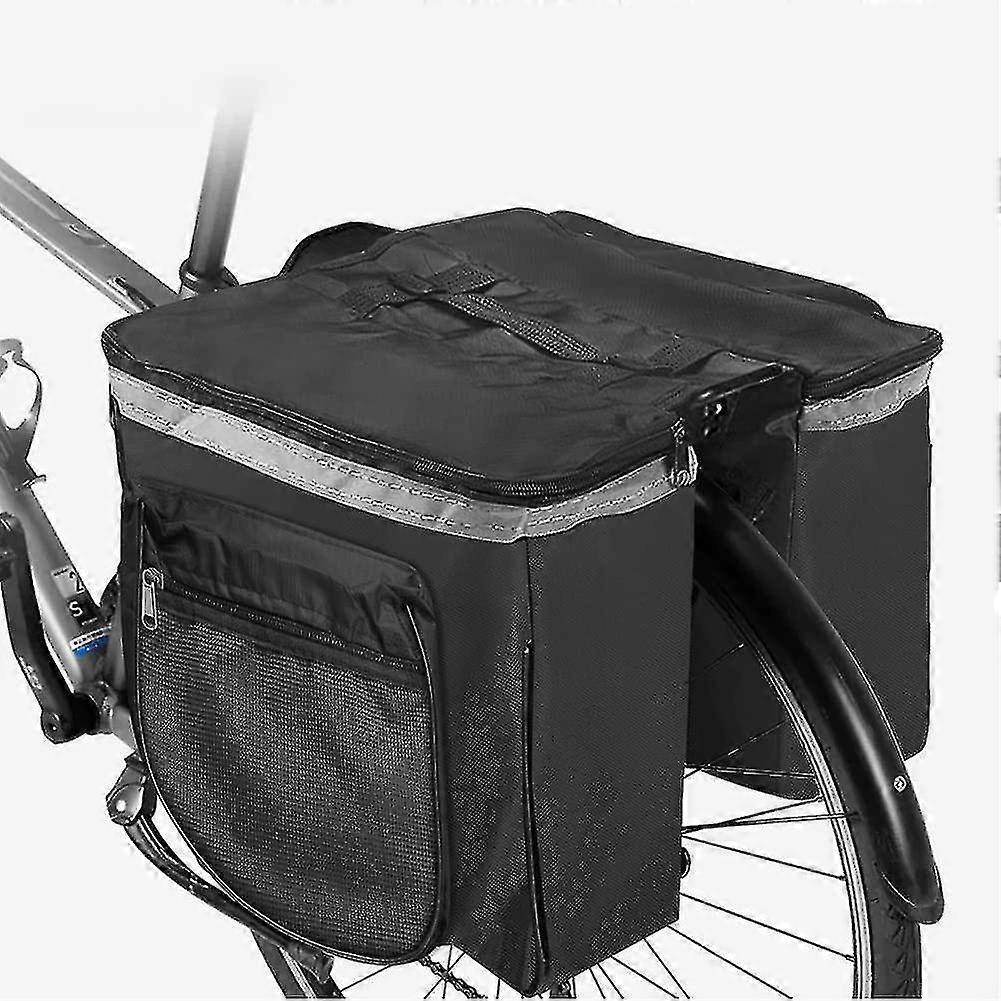 Bike Rear Carrier Bag, 30l Bike Bag Double Pannier Rack, Bicycle Rear ...
