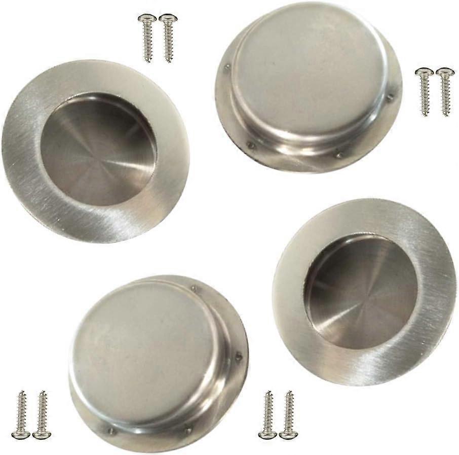 2025 New Sliding Door Handles 4 Pieces Door Handles 65mm Round Recessed ...