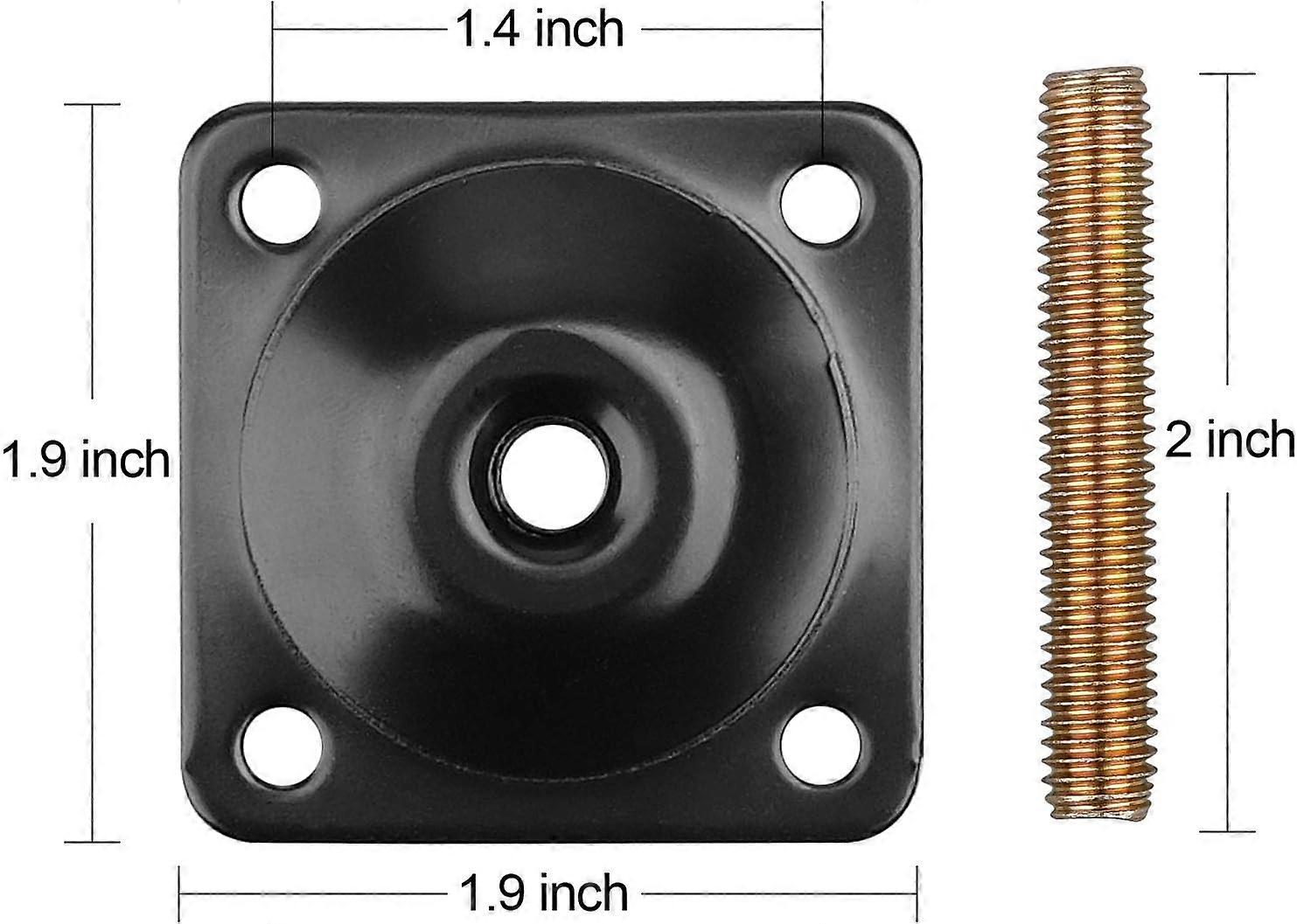 LINJOU 47 x 48 x2.3mm Furniture Leg Attachment Plates Industrial ...