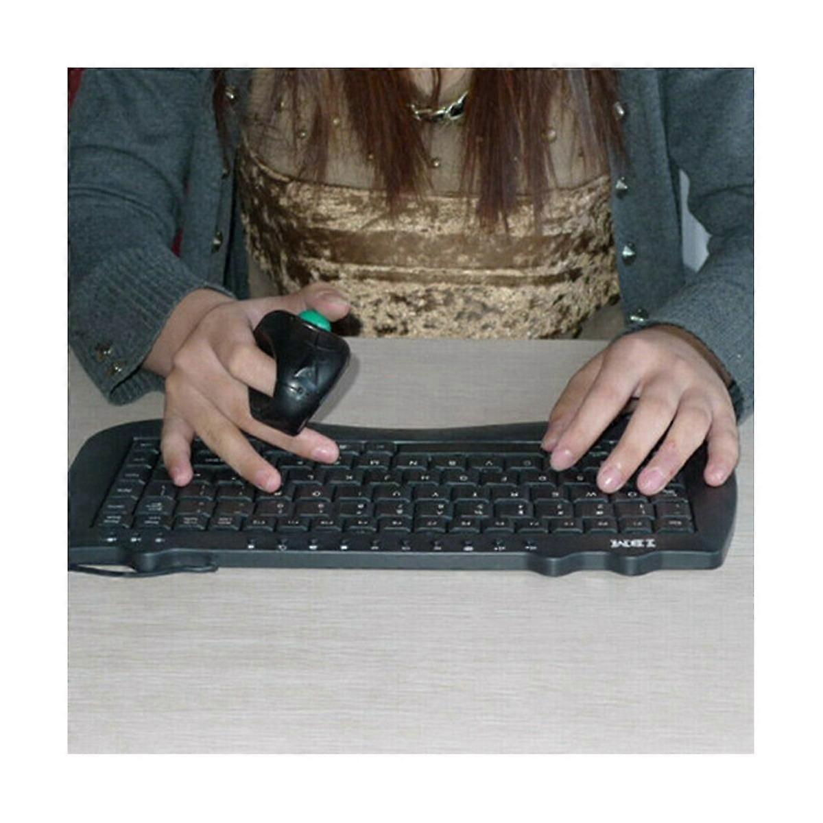 2.4G Wireless Air Mouse Ergonomic Trackball Handheld Finger USB Mouse ...