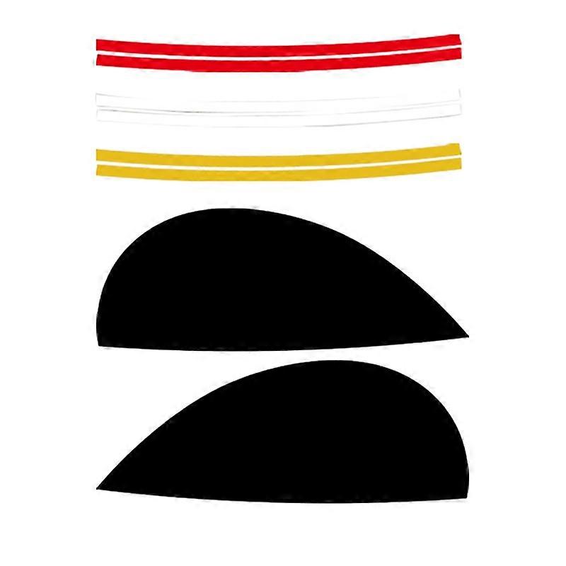 Car Headlights Eyebrows Eyelids Cover Eyelash Head Light Lamp Stickers ...