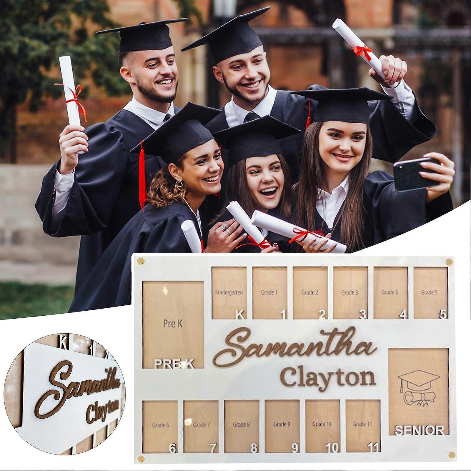 Wooden School Photo Frame Pre-k to 12 School Years Keepsake Picture ...