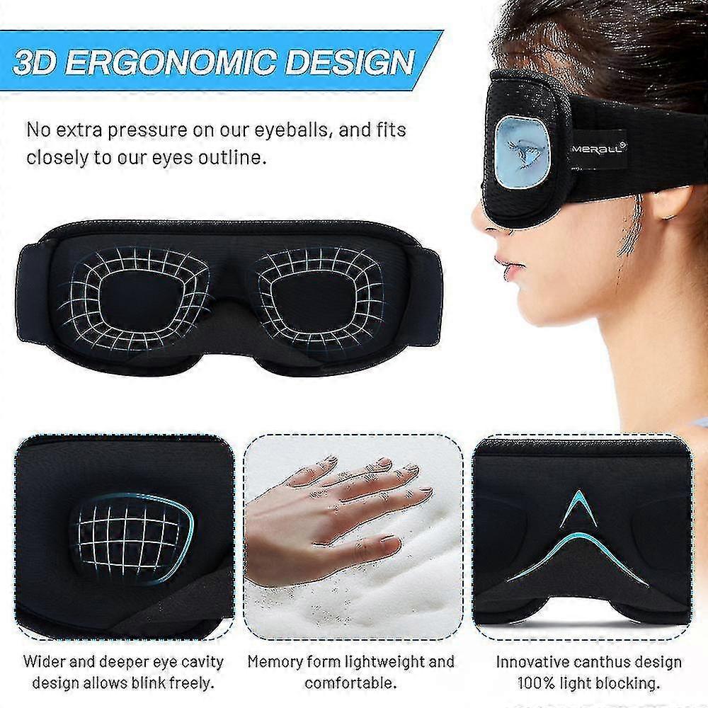 3d Sleeping Mask Block Out Light Sleep Mask For Eyes Soft Sleeping Aid ...