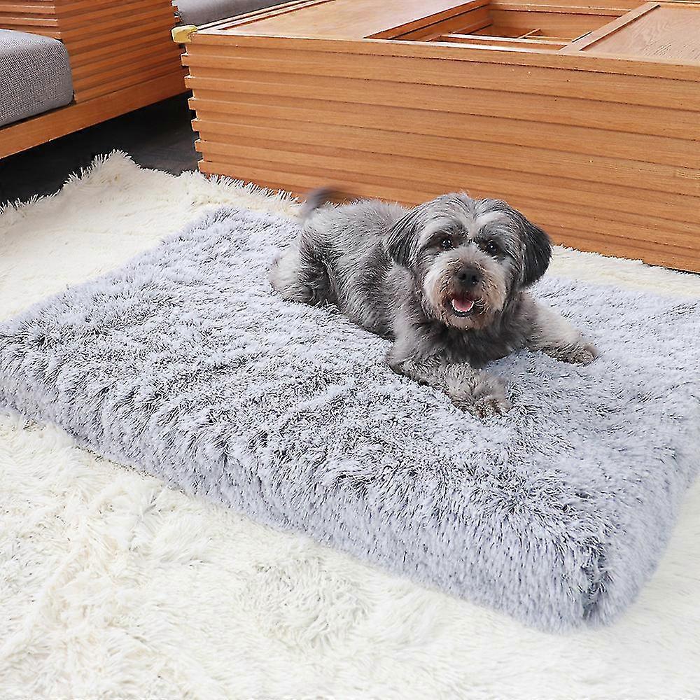 Dog Bed Washable, Soft Plush Calming Dog Beds Dog Crate Mattress ...