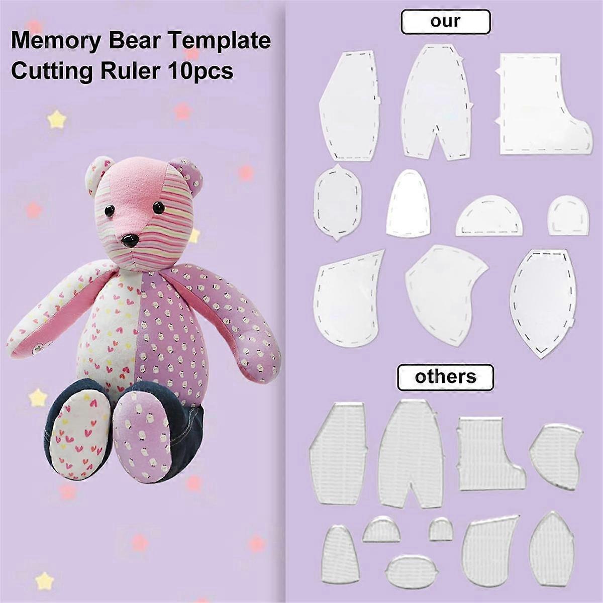 Memory Bear Template Ruler Set, Memory Bear Sewing Patterns Template ...