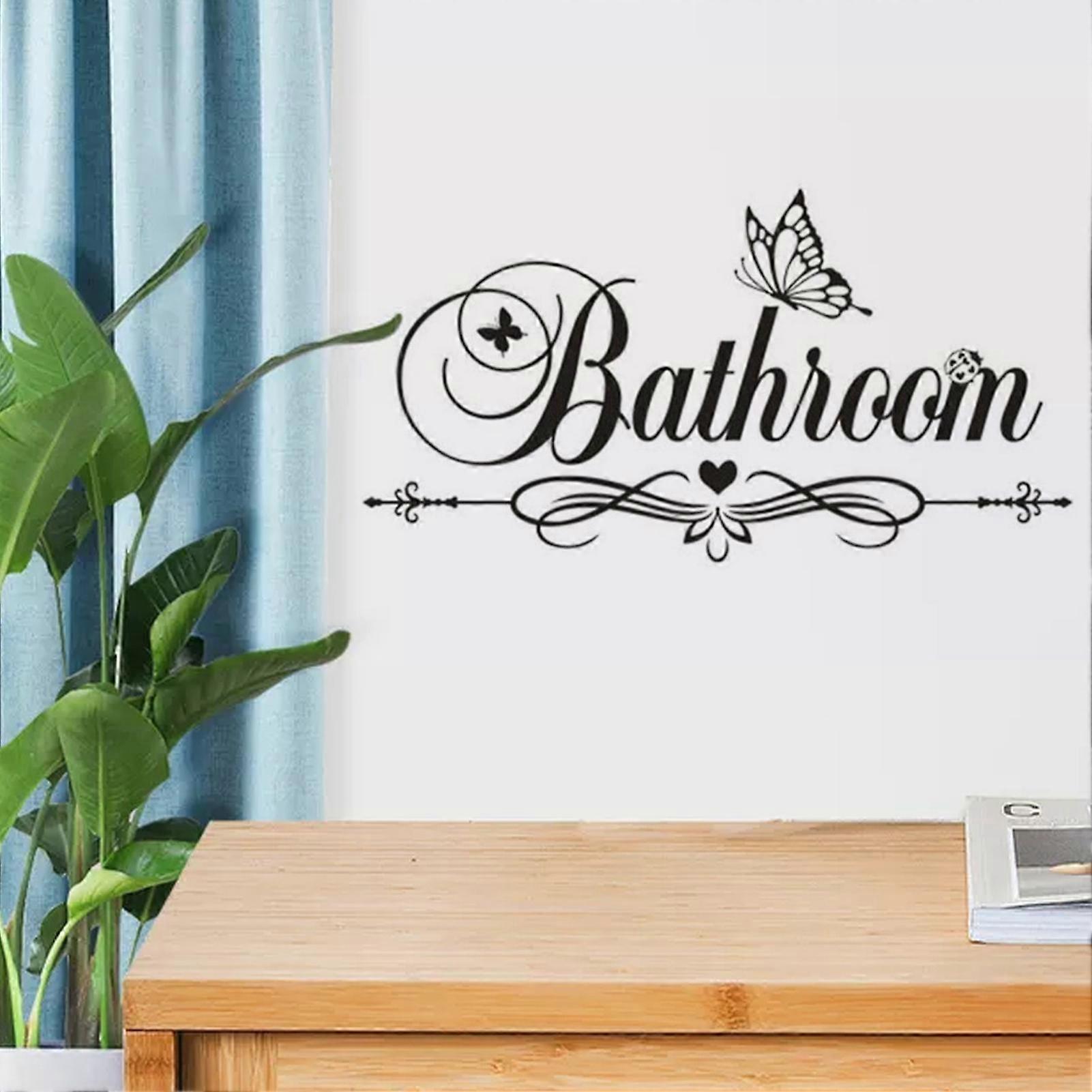 Wall Sticker Self Adhesive Waterproof Plastic Restroom Toilet Door Sign ...