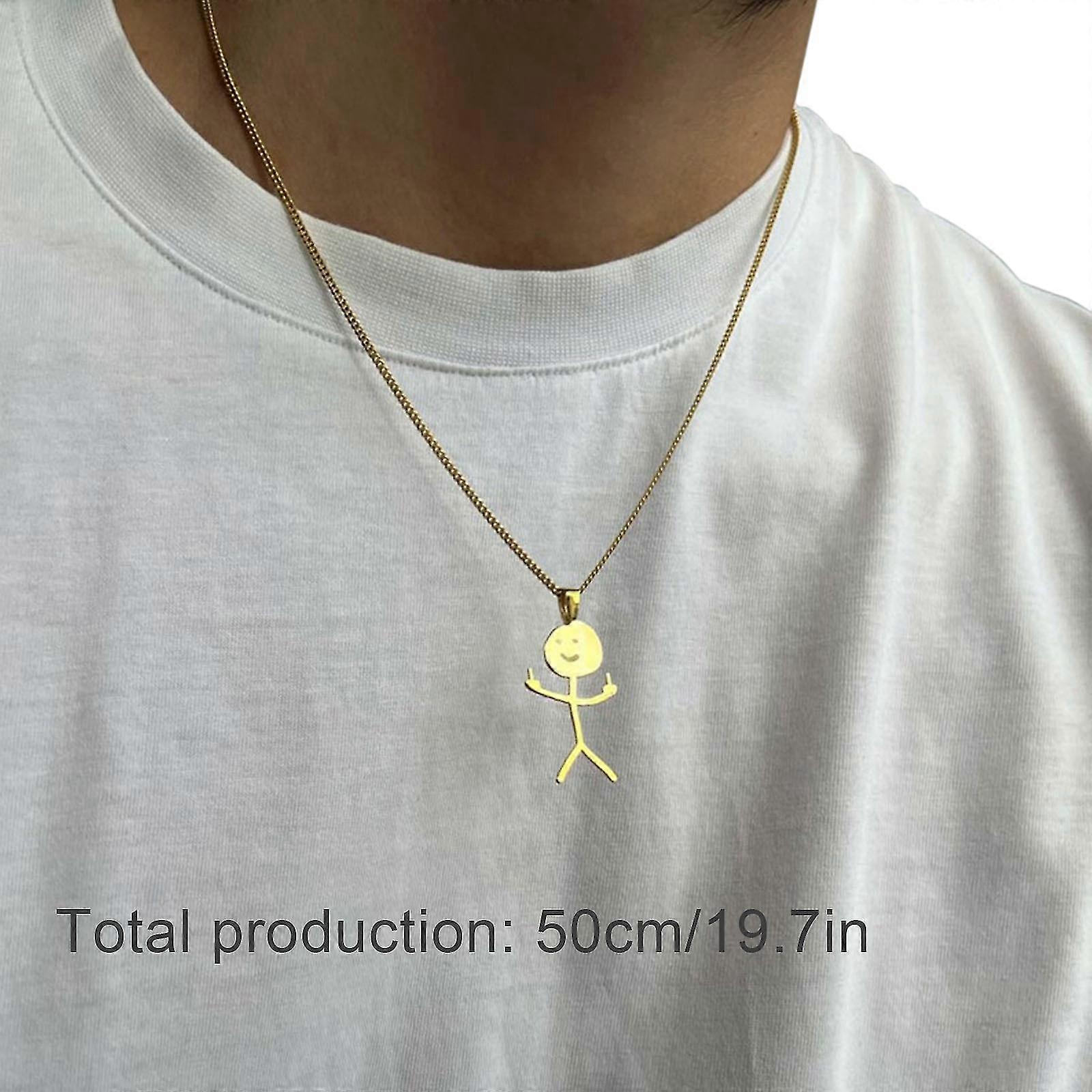 2022 Funny Doodles Necklace, Personalized Unique Gift For Women Handmade Necklace Long Distance ...