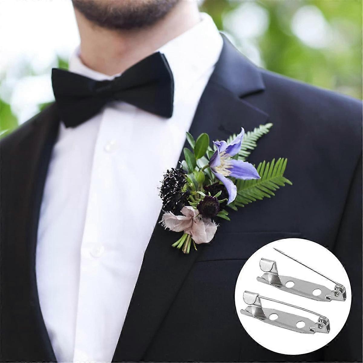100 Pcs Brooch Pins,Secure Brooch Pin,Secure Back Clasp with Back Bar ...