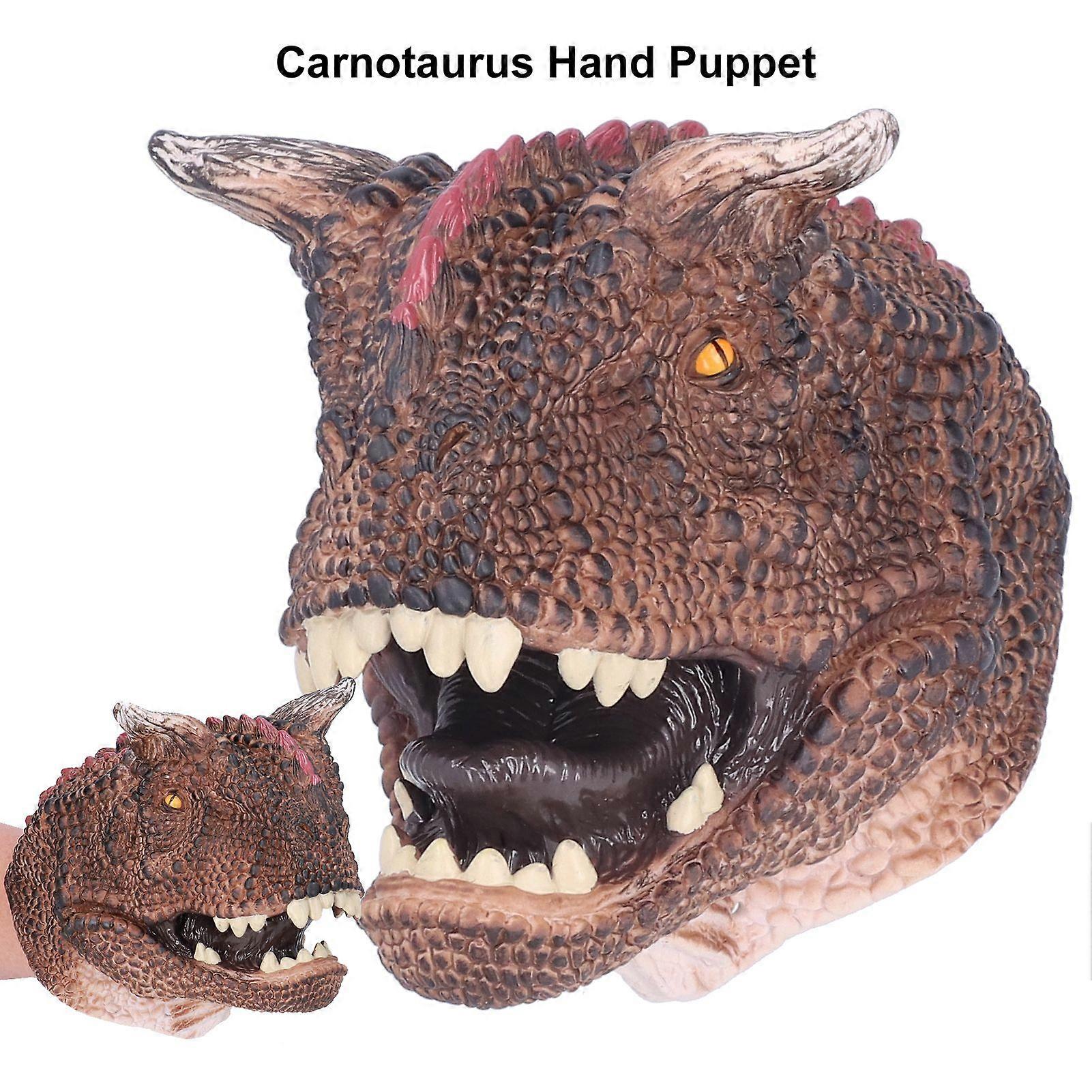 Children Lifelike Water Paint Carnotaurus Hand Puppets Hand Painted ...