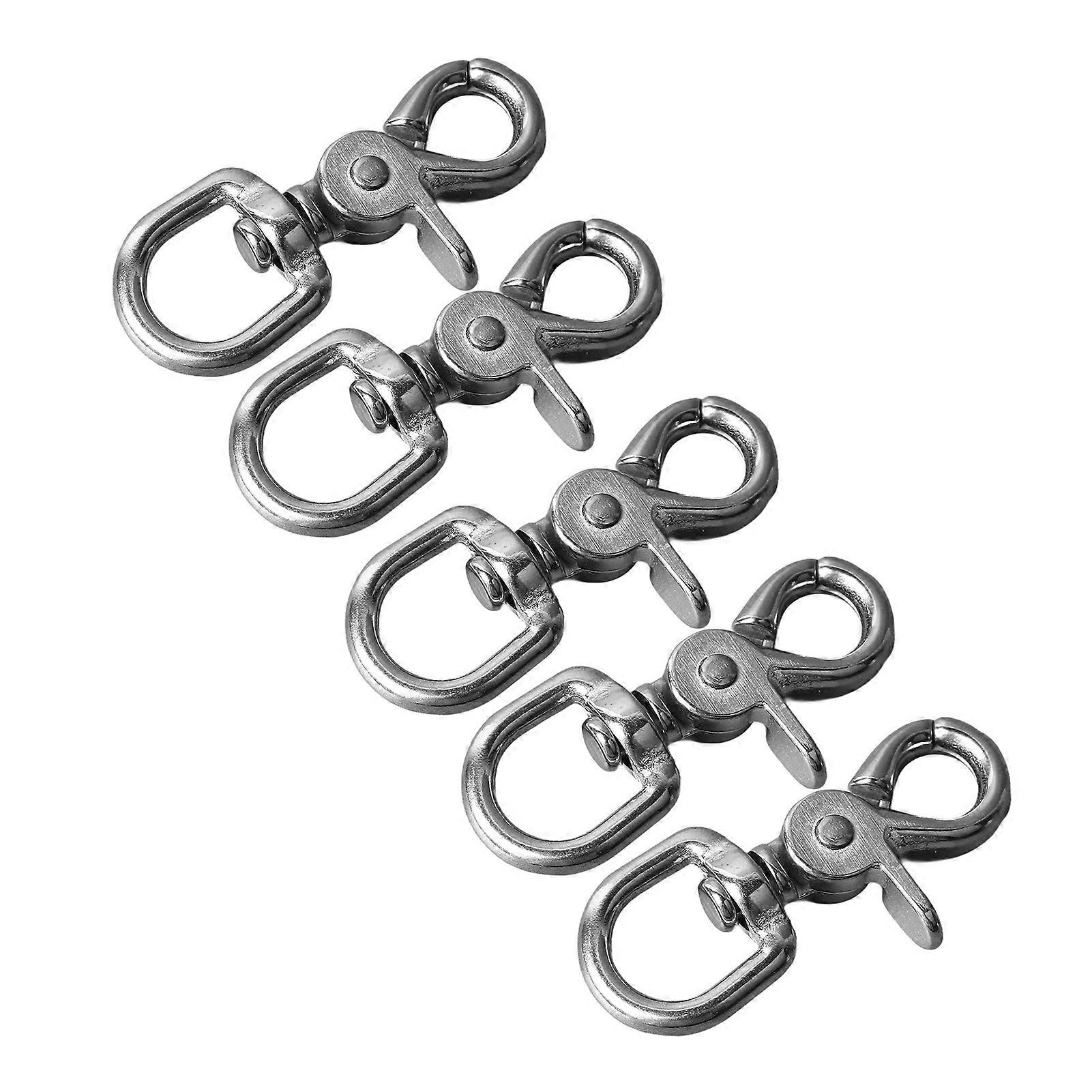 5Pcs Keychain Clips 66x17mm Stainless Steel Highly Polished Durable ...