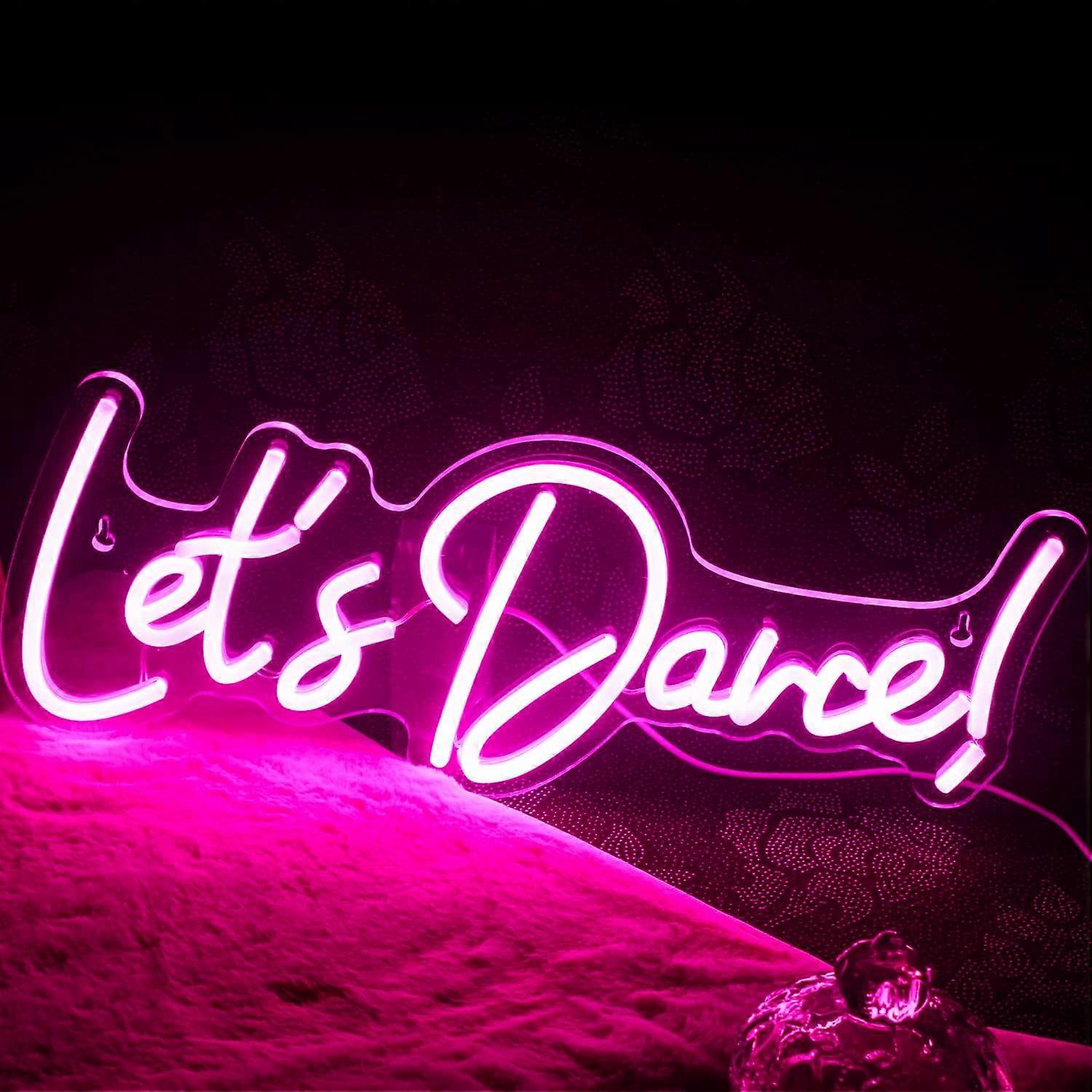 Let's dance neon signs dance dance neon light up sign pink led word ...