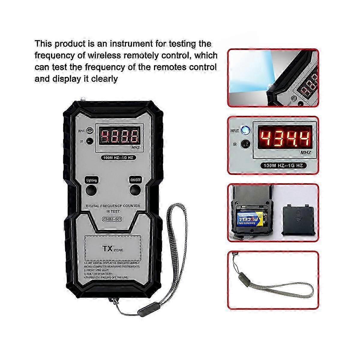 Car Keys Infrared Frequency Tester 100M-1GHZ 4-Bit Digital Electronic ...