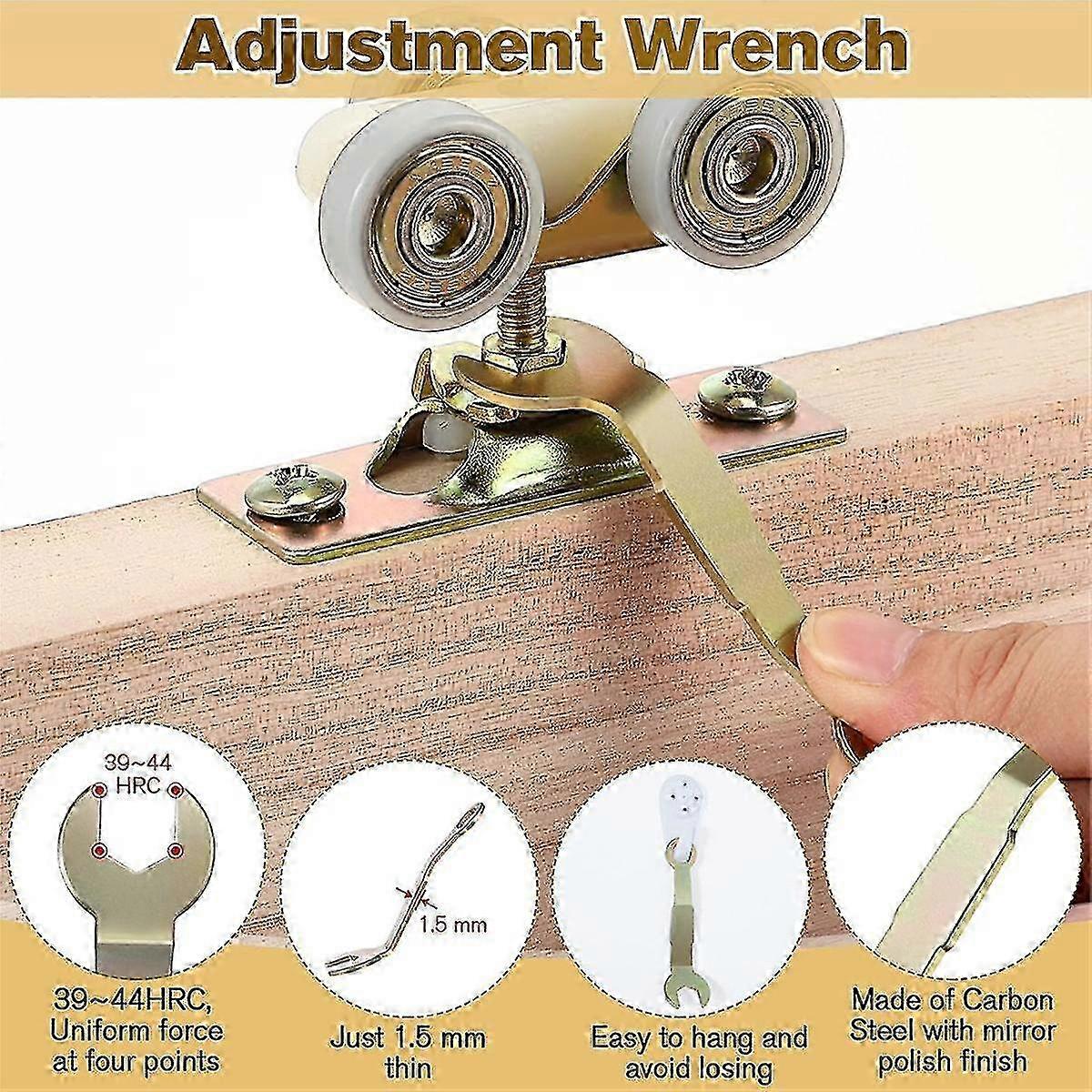 Pivot adjustment tool for closet doors - 4Pcs sliding door hanger ...