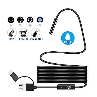 Waterproof Usb Endoscope Borescope Snake Inspection Camera With 6 Led ...