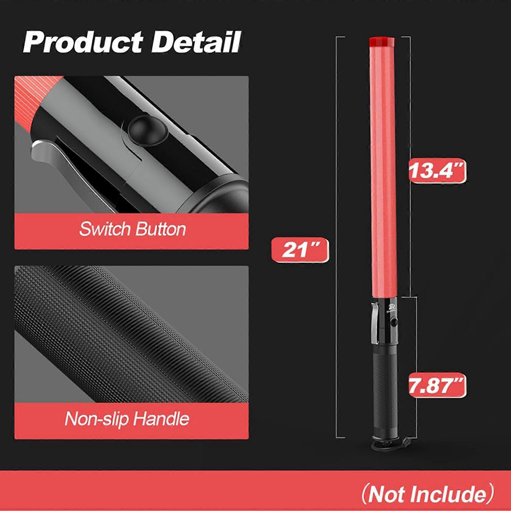 12Pack Traffic Wand 21Inch Led Traffic Control Wand Safety Light Wand ...