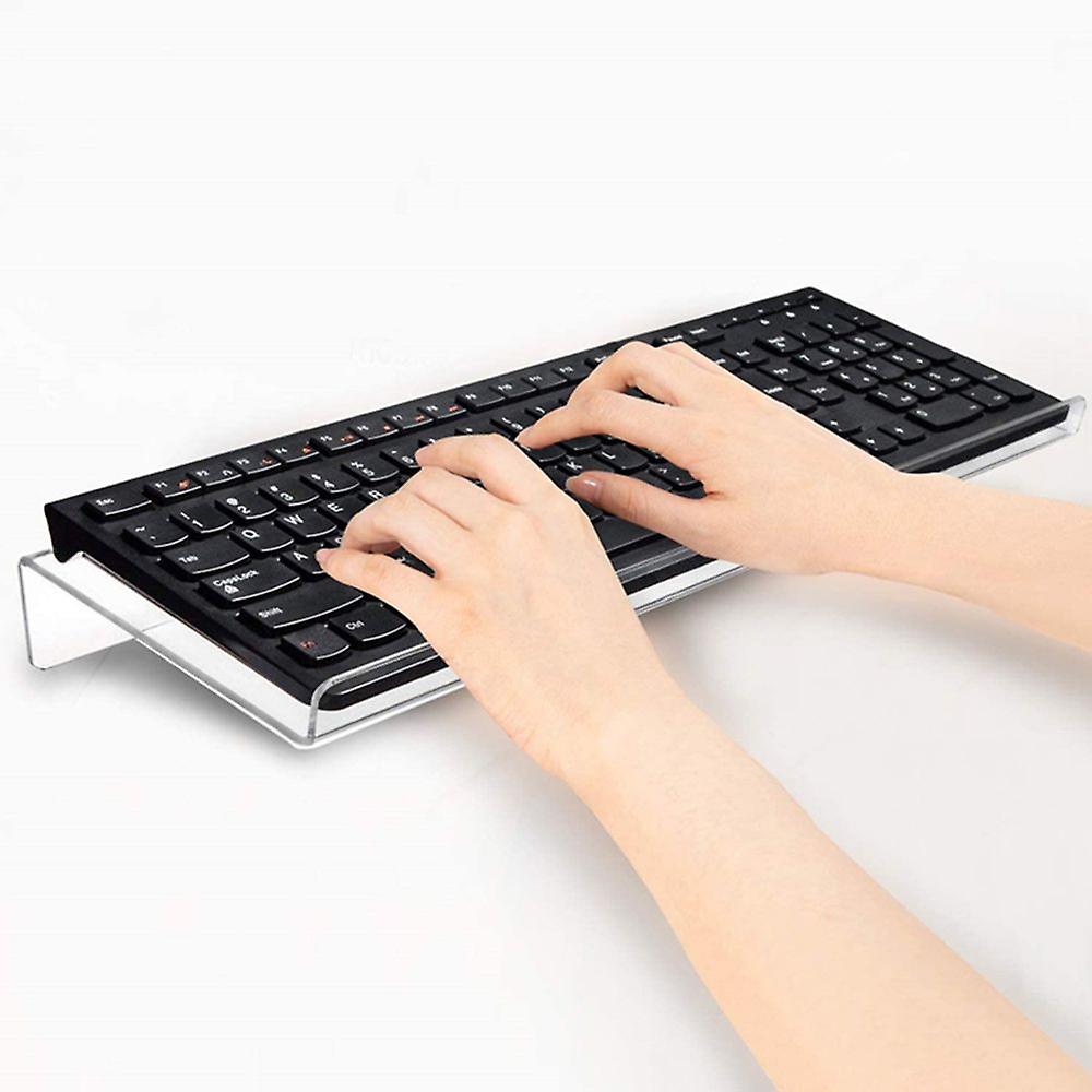 Pieces Clear Acrylic Pc Computer Inclined Keyboard Stand For Typing And ...