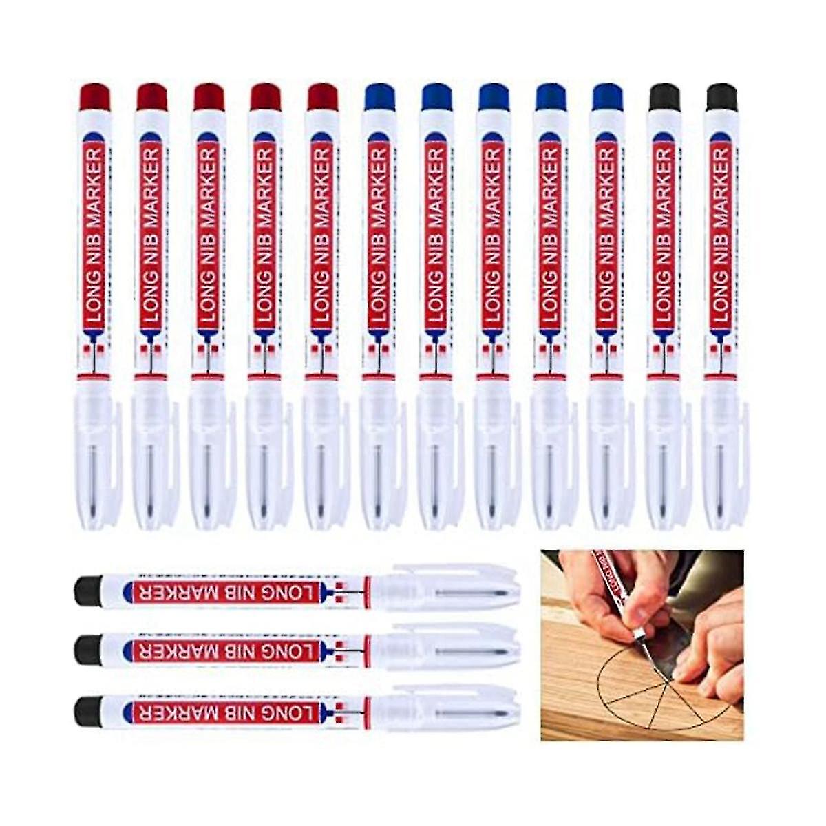 15 Pcs Deep Reach Markers Long Nose Marker Waterproof Deep Hole Marker ...