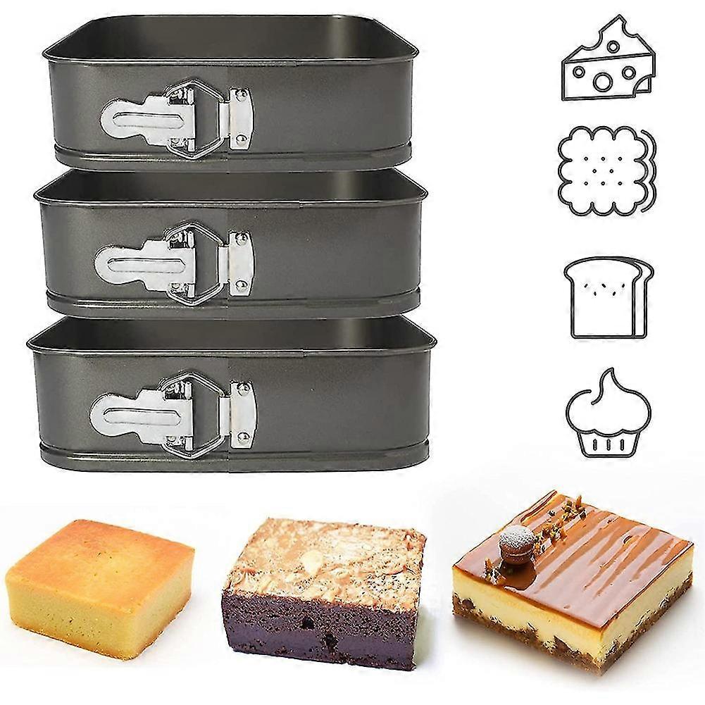 Square Springform Dessert Nonstick Leakproof Cake Bakeware Cheesecake ...