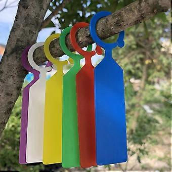 Plastic Hanging Label Ring 100 Pcs Plant Tags Garden Nursery Pot Marker ...