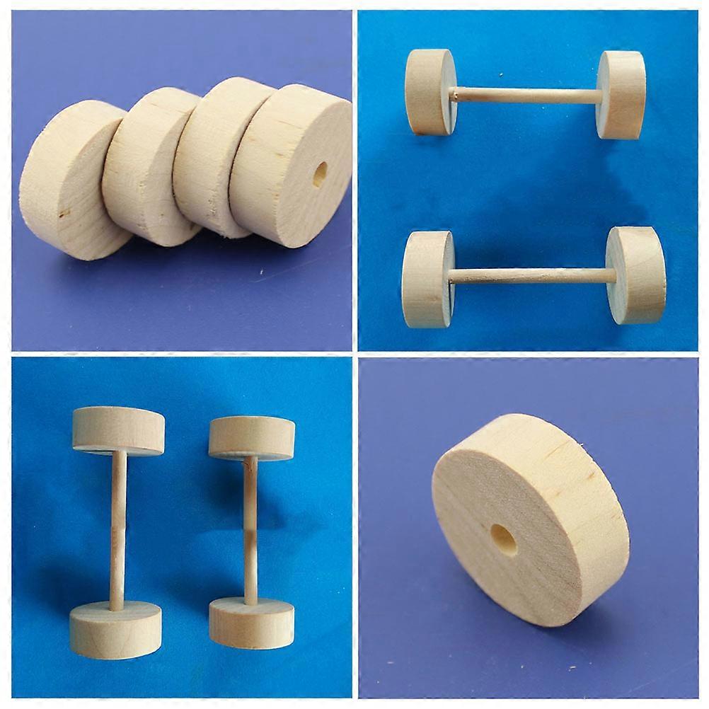 50pcs Funny DIY Log Wheel DIY Wood Wheel Unfinished Wood Wheels for ...