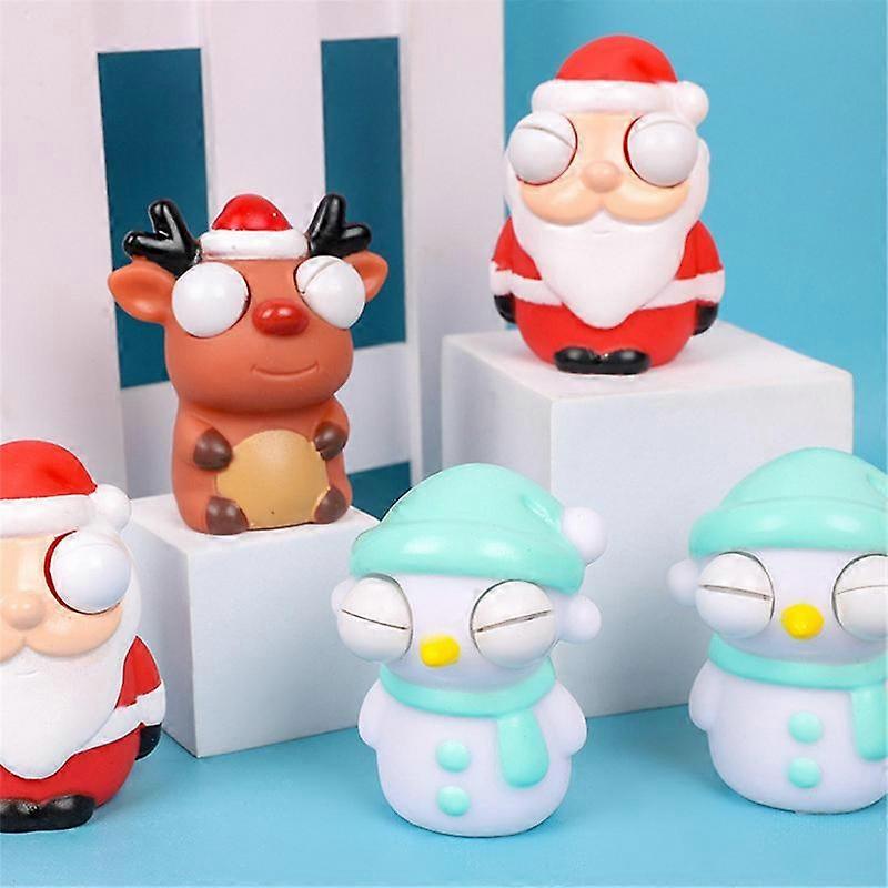 Christmas Pimple Popper Toys Snowman Elk Santa Eyes Popping Squeeze Toy ...