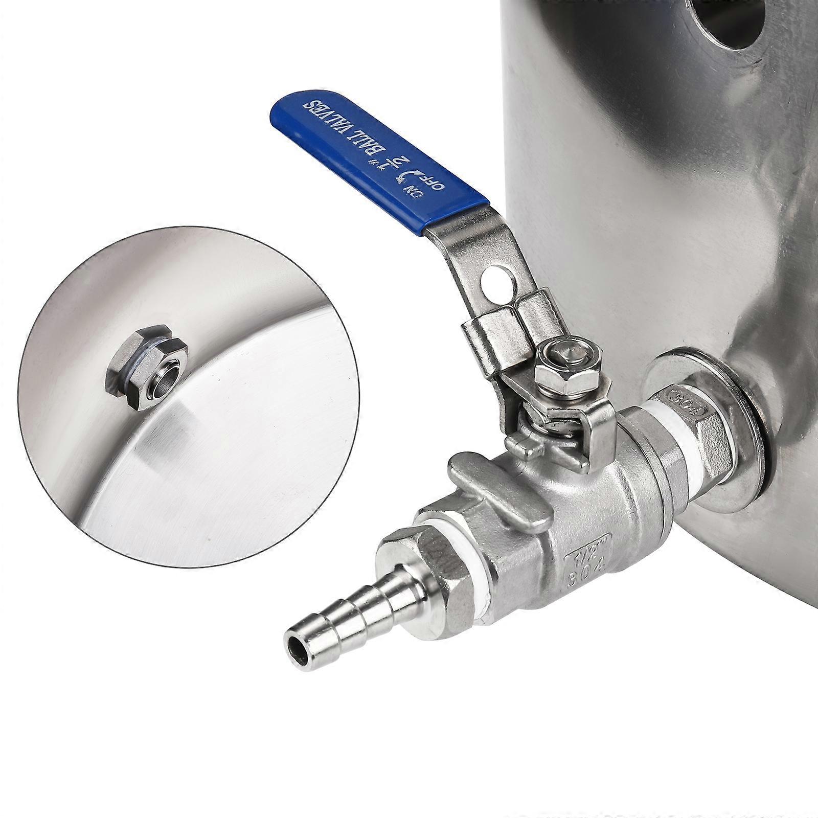 40L (10 Gallon) Beer Brew Kettle Stainless Steel Brewing Pot With ...