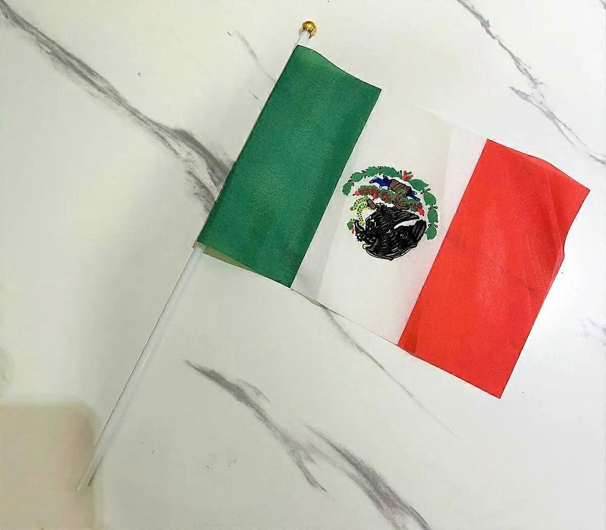 100pcs MEXICO Hand Flag 14x21cm mx Hand Waving for election parade and ...