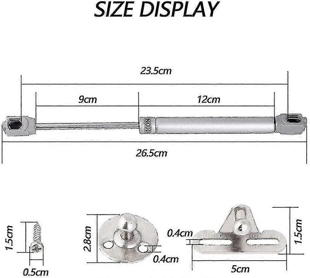 Set Of 4 Automatic Gas Struts For Kitchen Cupboard Lid. Toy Box ...