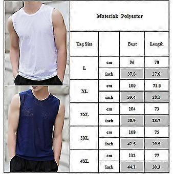 Men Sleeveless Mesh Muscle Vest Tank Tops Singlets Gym Sports Running T ...