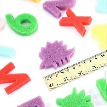 64 Pieces Sponge Painting Kit for Kids, Alphabet Numbers Animal Paint ...