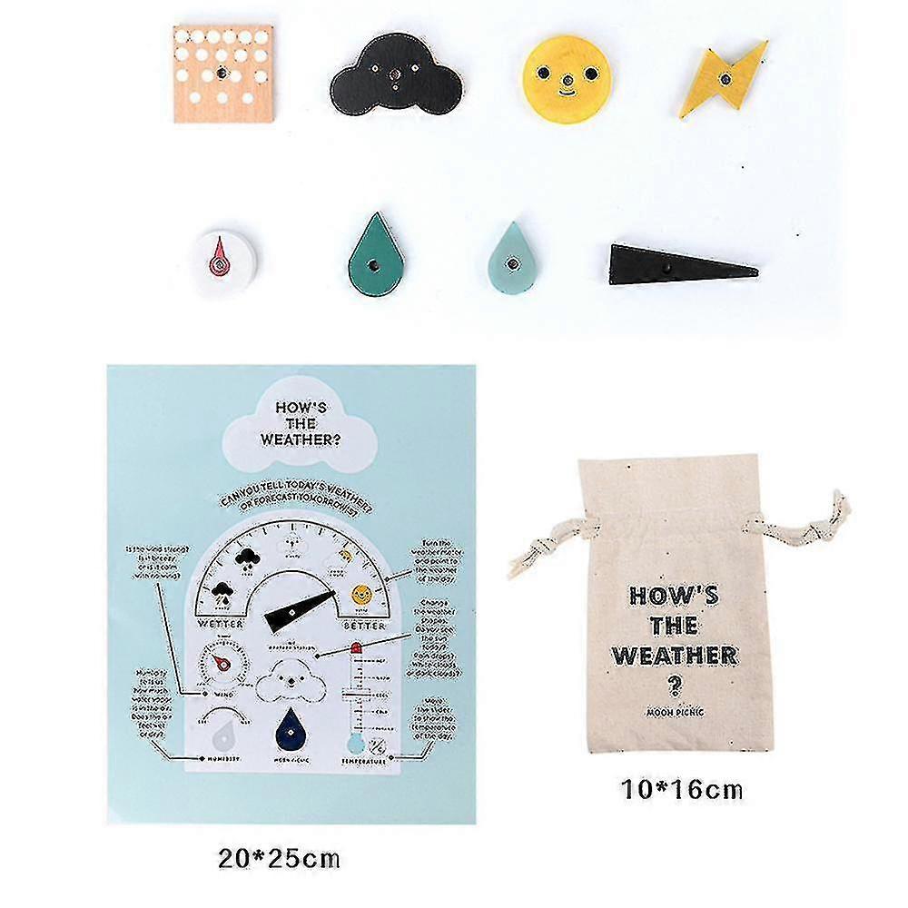 Children's Toy Wooden Weather Station - Learning Observatory - Weather ...